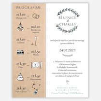 Faire-part mariage réf. N45121 - monFairePart.com