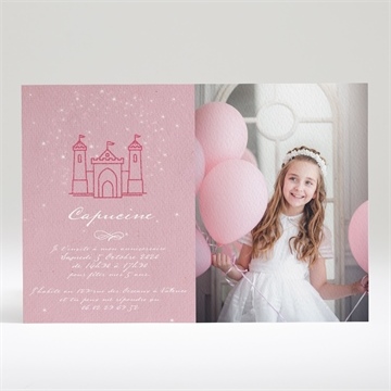 Invitation anniversaire un goûter au château - monFairePart.com