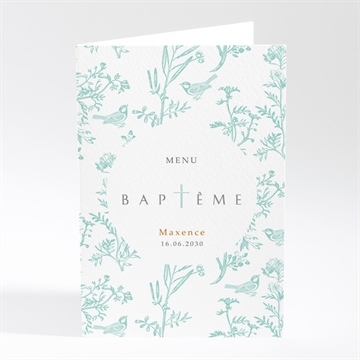 Menu baptême pour votre enfant à personnaliser