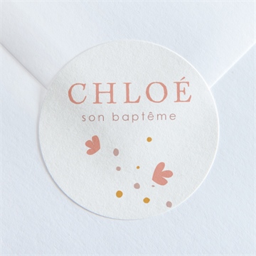 Sticker baptême Subtil Tressage - monFairePart.com