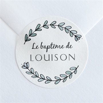 Sticker baptême Petit Programme - monFairePart.com
