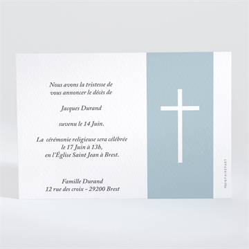 Faire-part décès à personnaliser sur Monfairepart