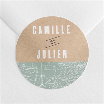 Sticker mariage Voyage voyage - monFairePart.com