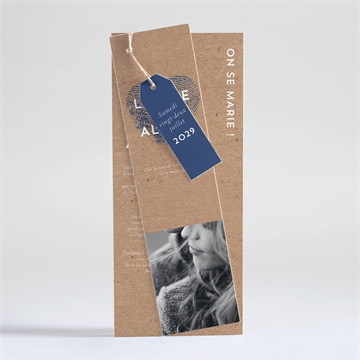 Faire-part mariage Unique Empreinte superposition - monFairePart.com