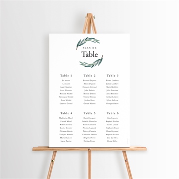 Plan de table mariage Notre Chemin - monFairePart.com