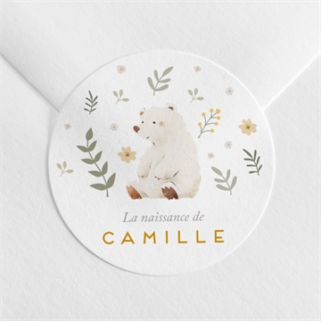 Sticker naissance Le nounours - monFairePart.com