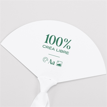 Eventail mariage Création vierge pliée - monFairePart.com