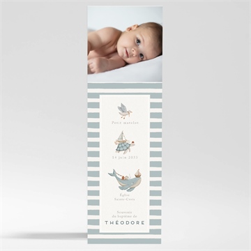 Signet baptême Animaux marins magnet - monFairePart.com