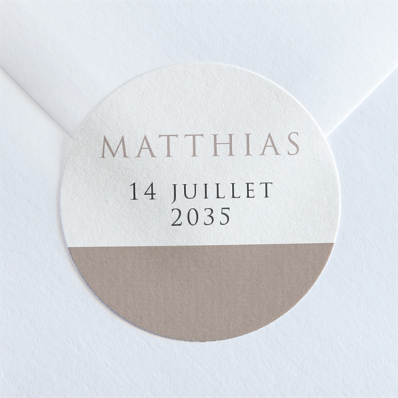 Sticker naissance 3 délicates photos - monFairePart.com