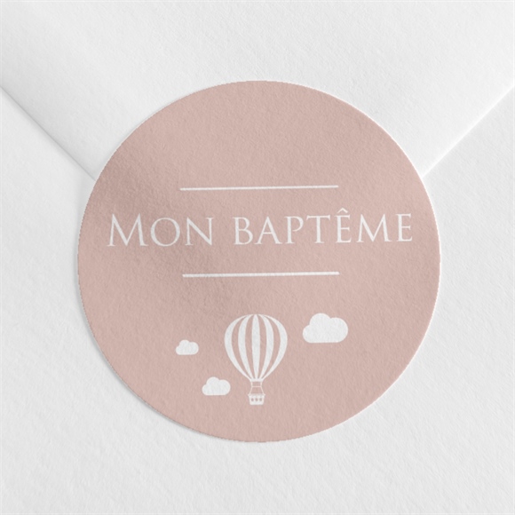 Sticker baptême Tout en Symboles - monFairePart.com