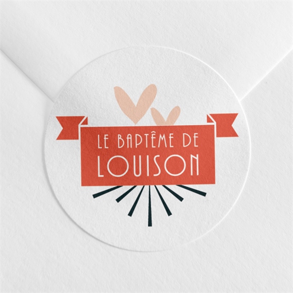 Sticker baptême Petit Photomaton - monFairePart.com