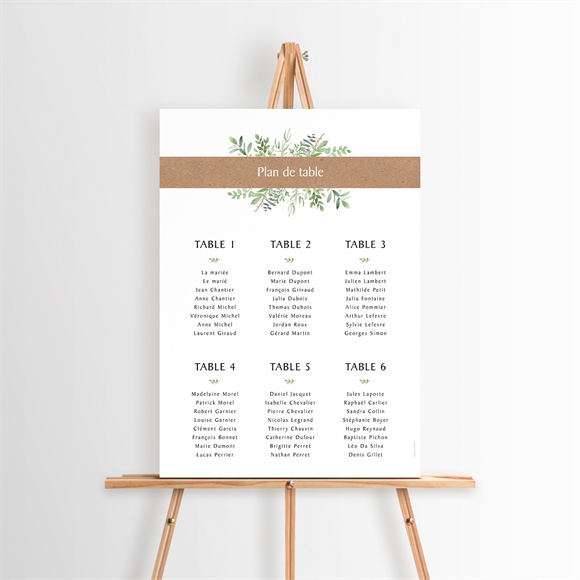 Plan de table mariage Nature chic - monFairePart.com
